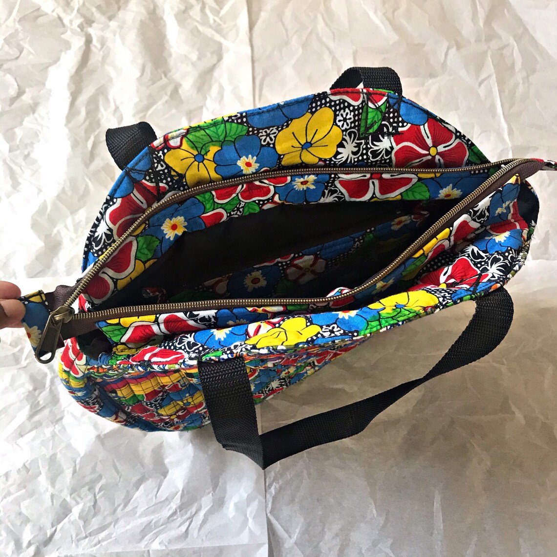 Multi Patterned Circle Tote Bag - Etsy