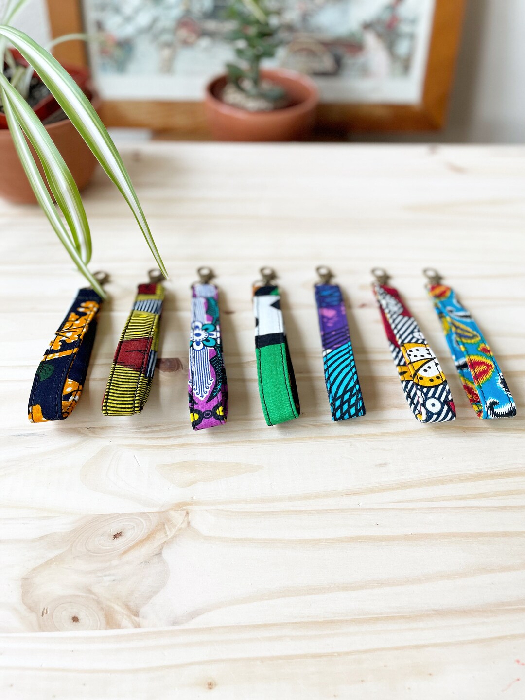 African Print Keychain | Wristlet | Key Fob Keychains - Etsy
