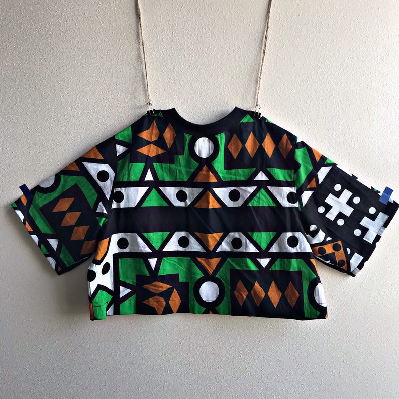African Print Crop T-shirt - Etsy
