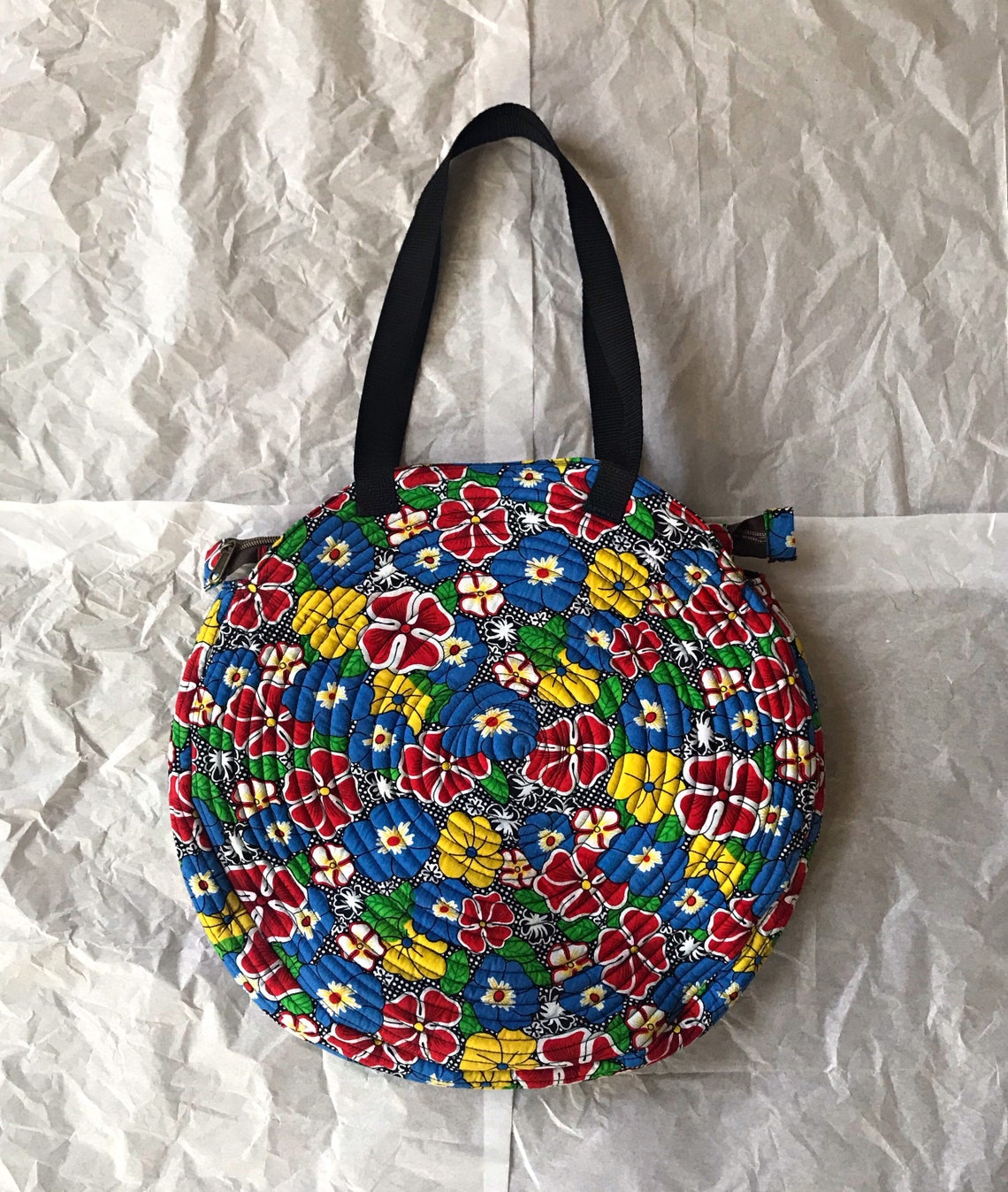 Multi Patterned Circle Tote Bag - Etsy