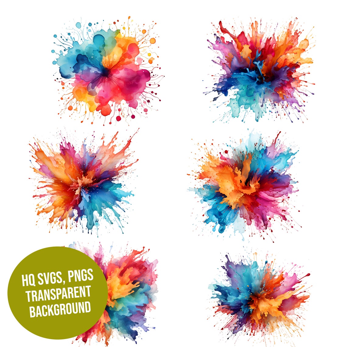 Watercolor Splash SVG Watercolor Splash PNG Alcohol Ink - Etsy