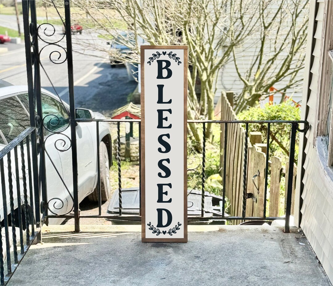 Welcome Sign, Porch Decor, Blessed Sign - Etsy