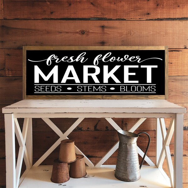 Fresh Flower Market Sign - Etsy