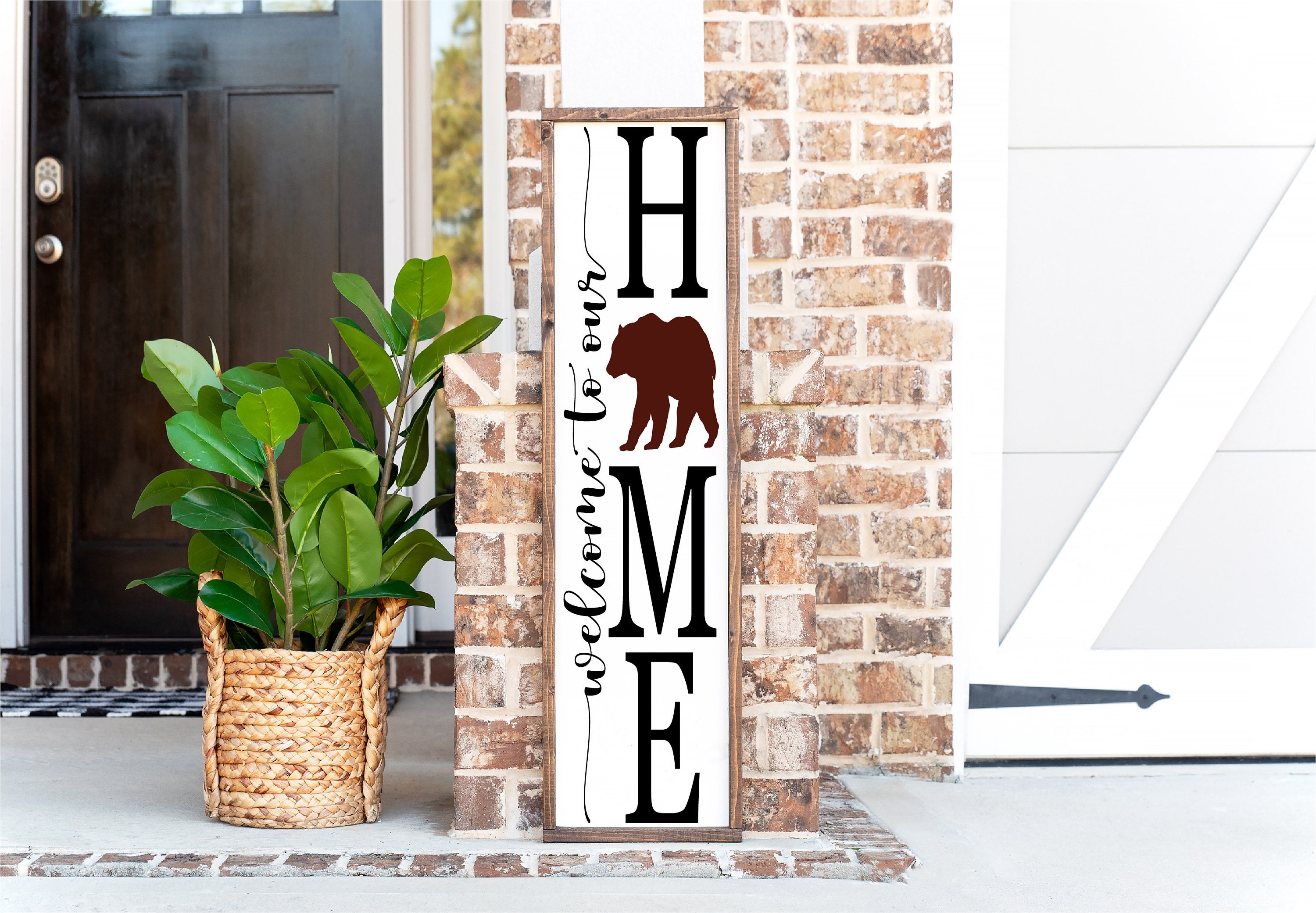 Welcome Sign with Bear Country Decor Porch Welcome Sign | Etsy