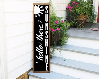 Well Hello There Sunshine Sign, Summer Porch Sign, Farmhouse Decor ...