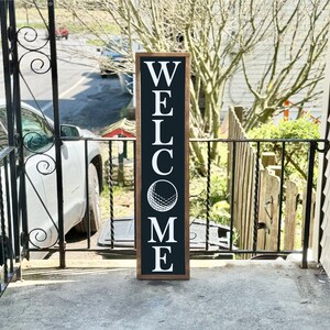 Porch Decor Welcome Sign Golf Ball Golf Decor Housewarming Gif - Etsy