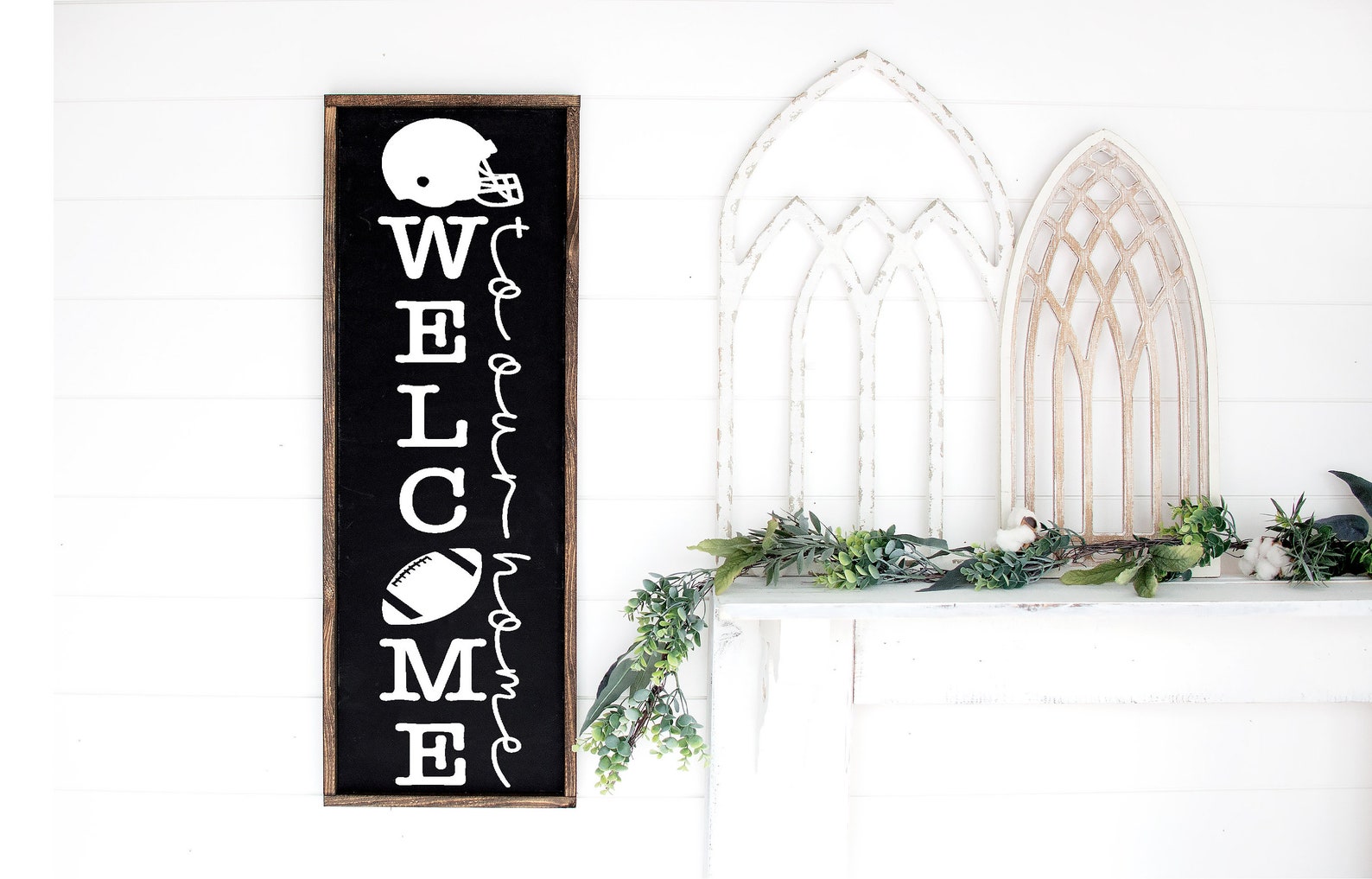 Football Welcome Sign Front Porch Decor Outdoor Welcome | Etsy