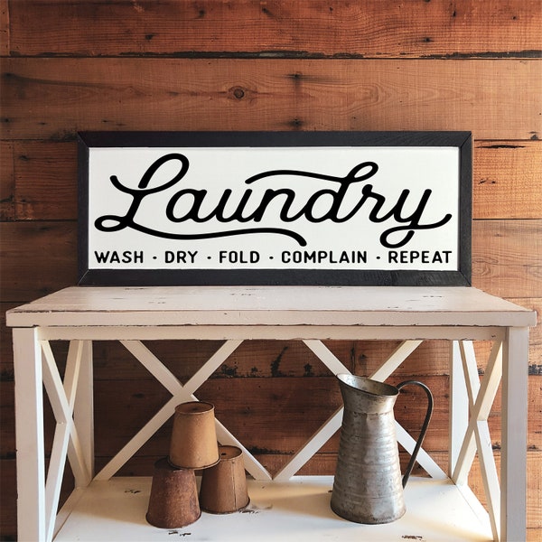 Wood Laundry Sign - Etsy