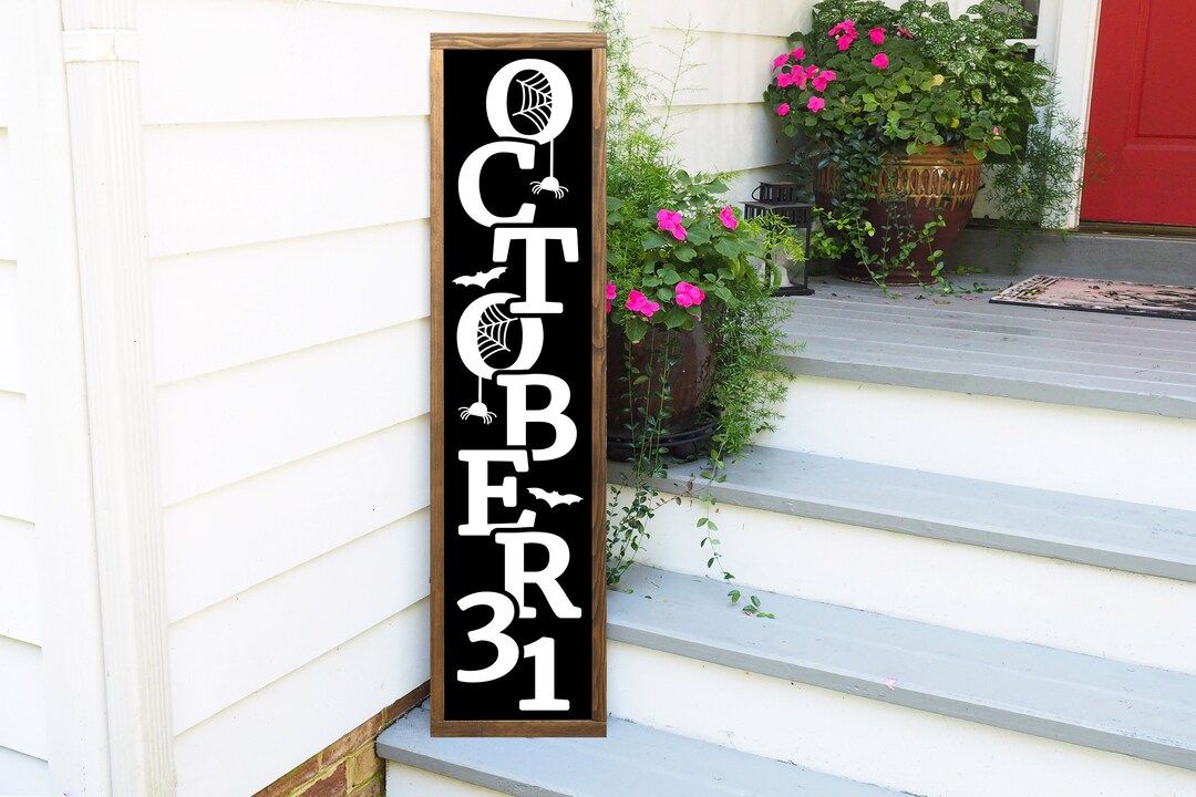 October 31st Sign, Halloween Porch Decor - Etsy
