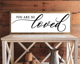 You Are so Loved Sign Wood Sign Nursery Decor Childrens Bedroom Decor ...