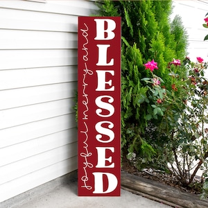 Joyful Merry and Blessed Sign Christmas Porch Decor - Etsy