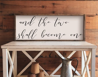 Two Become One Sign | Etsy