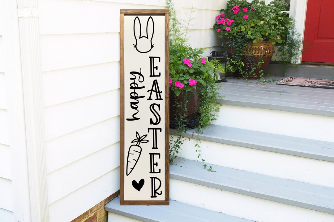 Happy Easter Porch Sign, Welcome Sign, Easter Decoration, Easter Sign ...