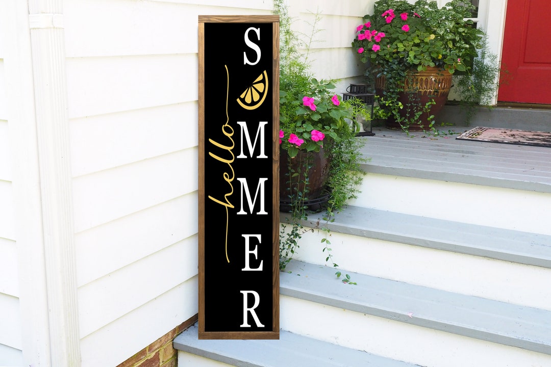 Hello Summer Sign, Lemon Sign, Summer Porch Decor, Lemon Decor - Etsy