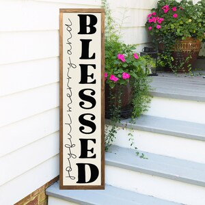 Joyful Merry and Blessed Sign Christmas Porch Decor - Etsy