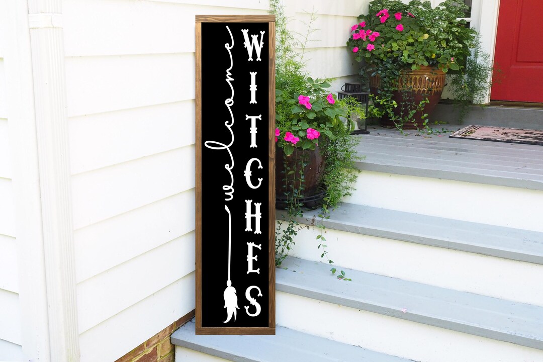 Welcome Witches Sign, Halloween Porch Decor - Etsy