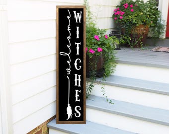36in Spooky Halloween Porch Sign Front Porch Halloween Welcome Sign ...