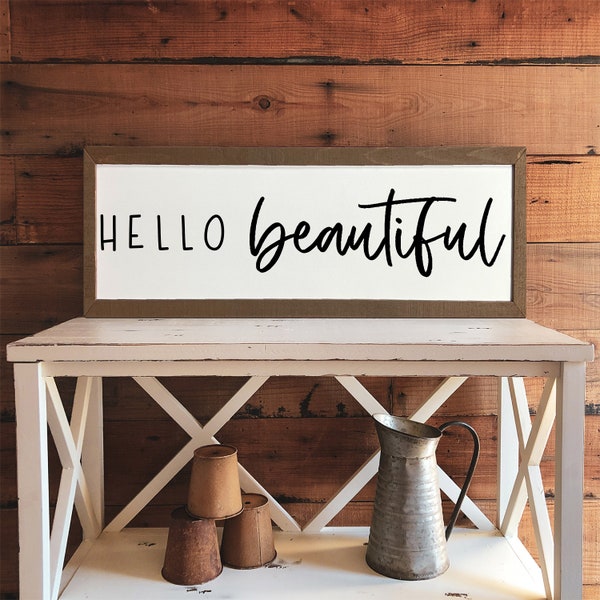 Hello Beautiful Wall Decor - Etsy
