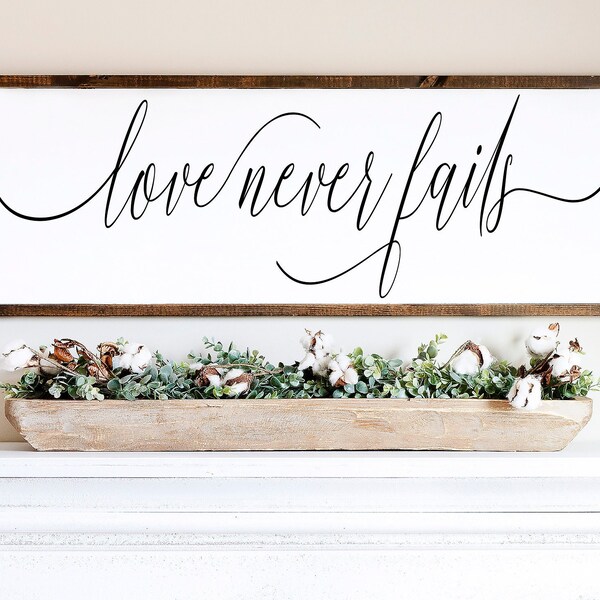 Love Never Fails Sign - Etsy