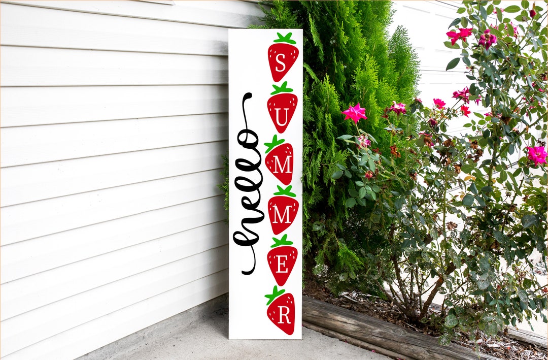 Hello Summer Sign, Strawberry Welcome Sign - Etsy