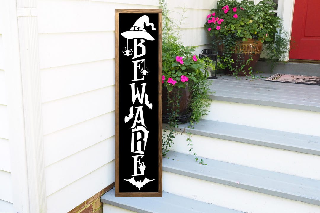 Beware Sign, Front Door Sign, Wood Welcome Sign, Front Porch Sign ...