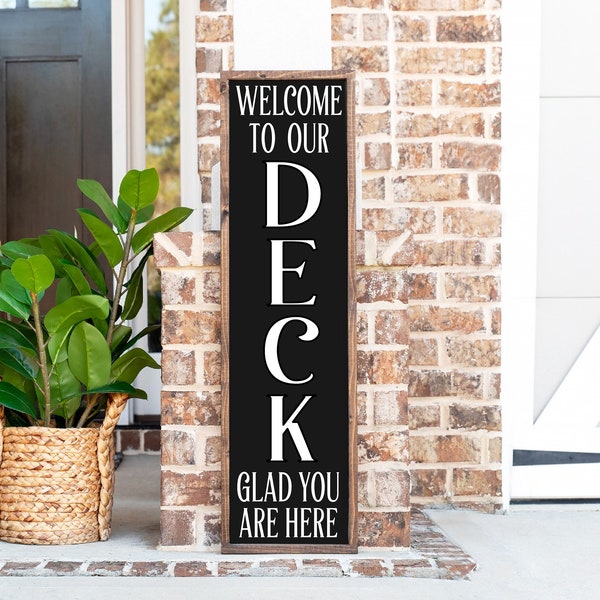 Welcome to the Deck Sign - Etsy