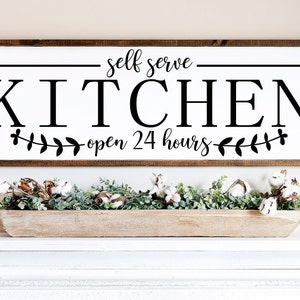 Self Serve Kitchen Open 24 Hours Sign Kitchen Signs - Etsy