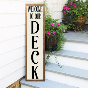 Welcome Sign Welcome to Our Deck Sign Sign for Deck - Etsy