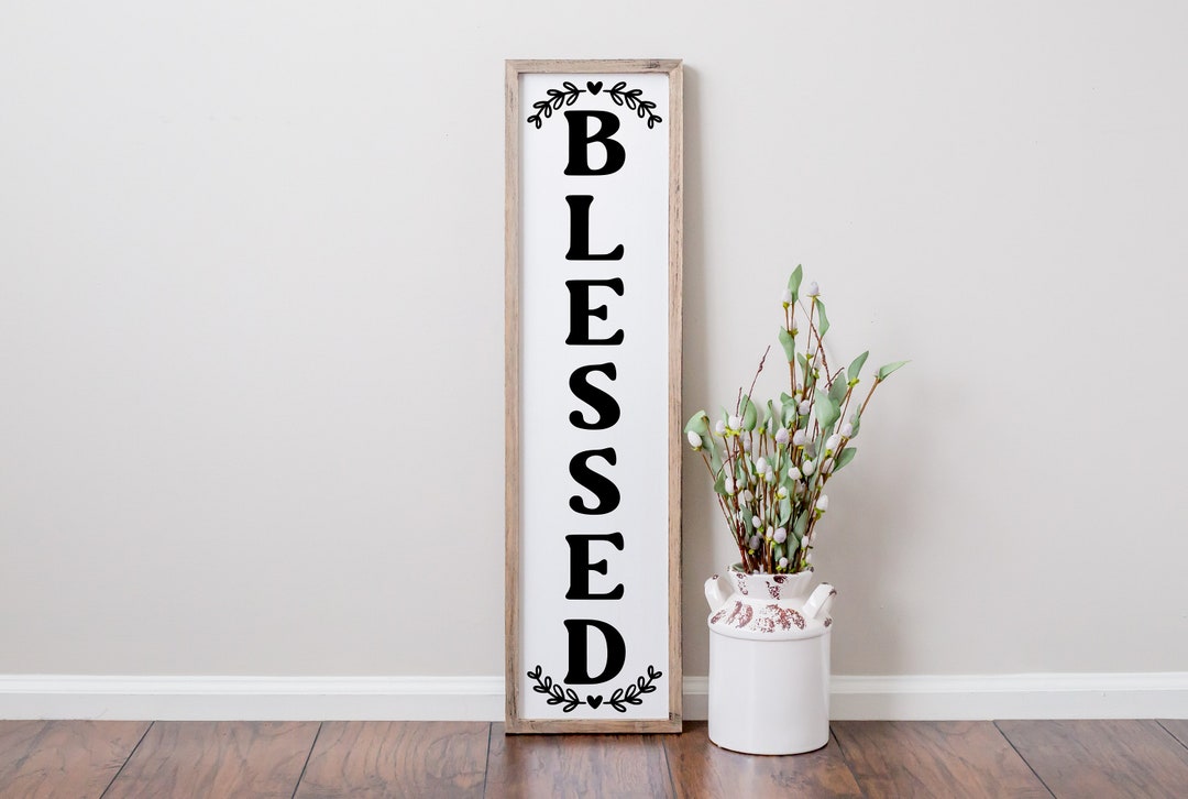 Welcome Sign Porch Decor Blessed Sign Outdoor Welcome Sign - Etsy