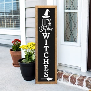 It's October Witches Sign, Witch Decor - Etsy
