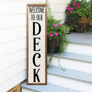 Welcome Sign Welcome to Our Deck Sign Sign for Deck - Etsy