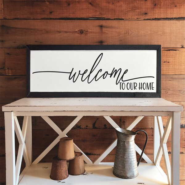 Welcome to Our Home Sign - Etsy