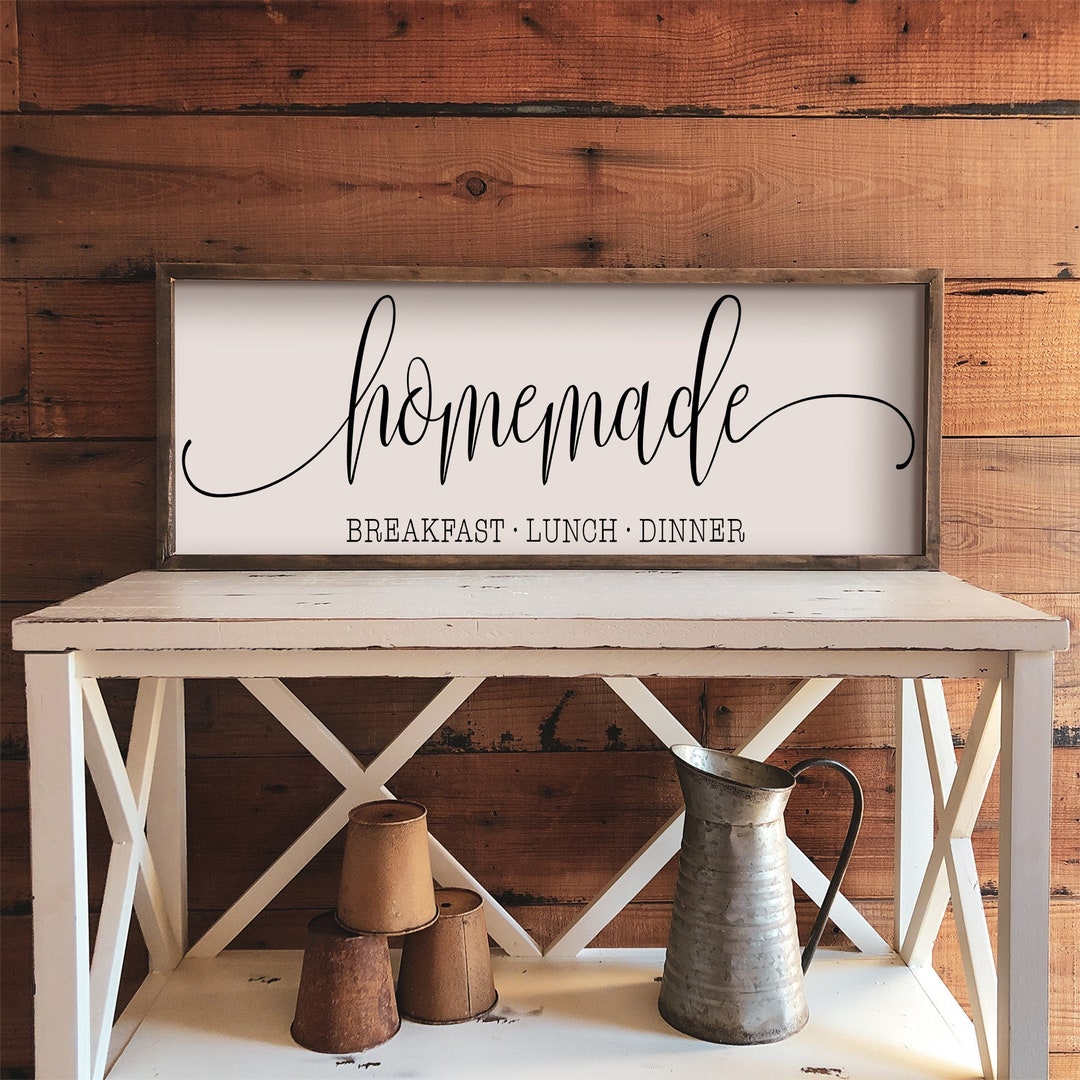 Homemade Breakfast Lunch Dinner Sign Kitchen Decor - Etsy