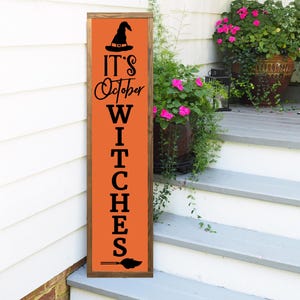 It's October Witches Sign, Witch Decor - Etsy