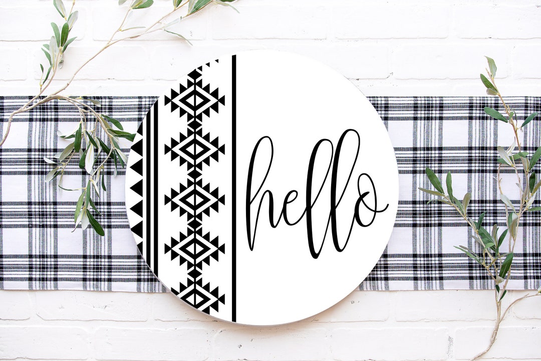 Door Hanger, Hello Sign, Welcome Sign - Etsy