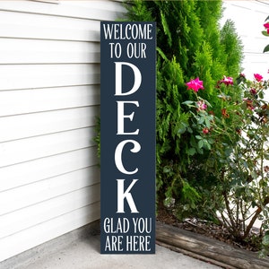 Welcome Sign Welcome to Our Deck Sign Sign for Deck - Etsy