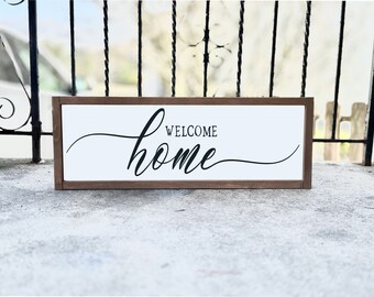 Welcome Home, Wood Sign, Welcome Home Sign, Welcome Sign, Rustic ...