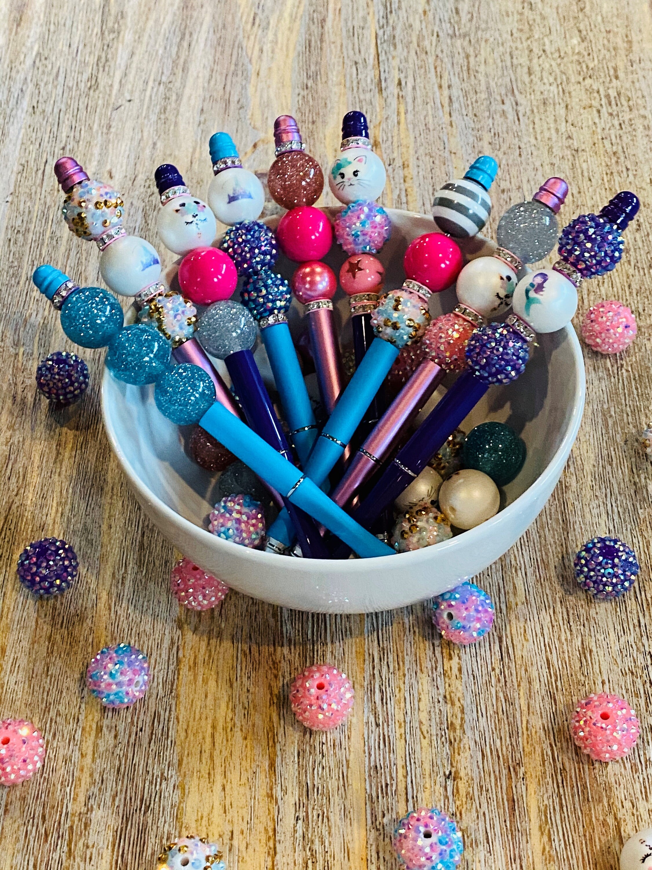 Design Your Own Beaded, Refillable-ink Pen! This Listing Includes 1 Pen ...