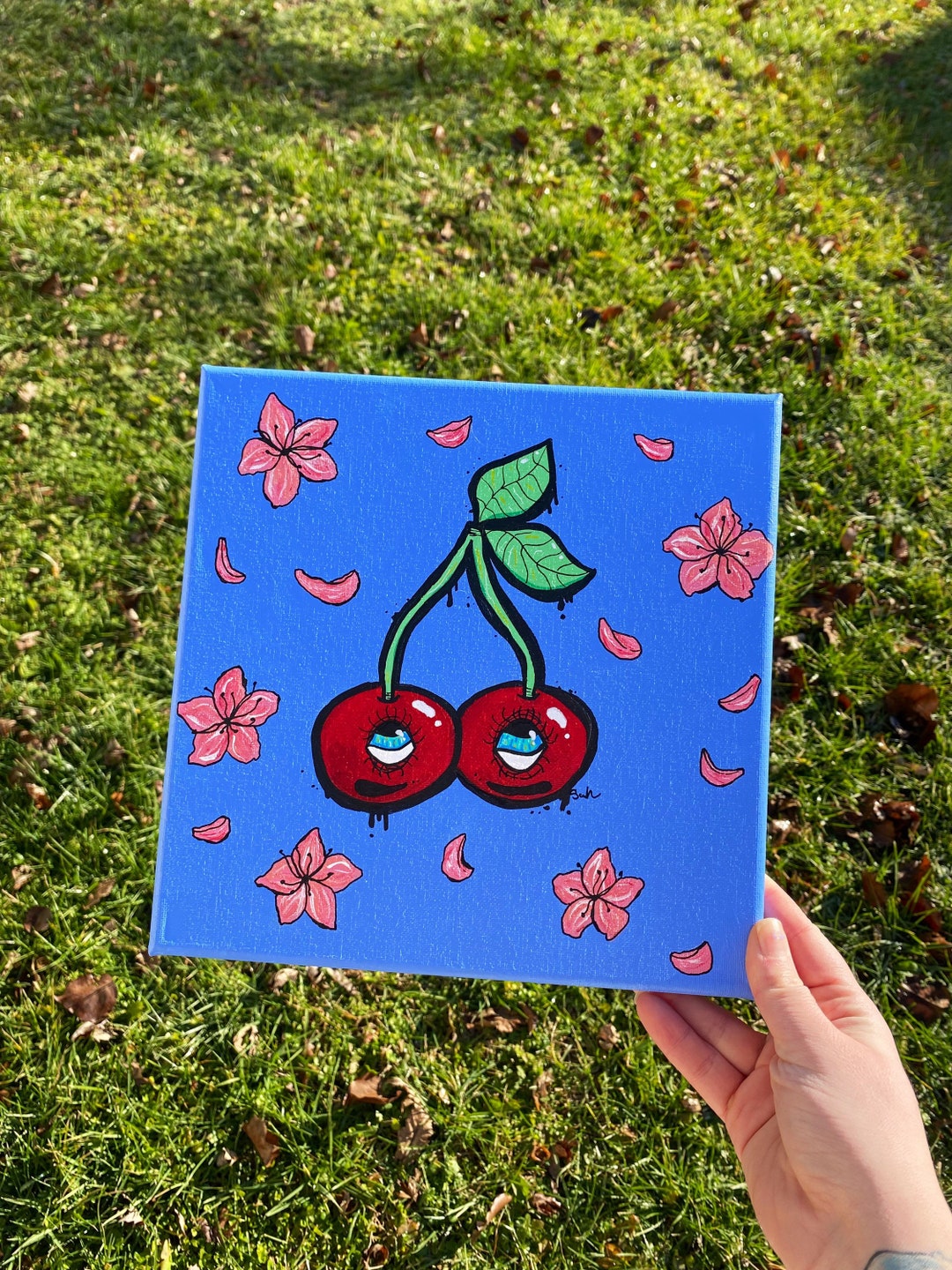 Cherry Delight Acrylic Painting - Etsy