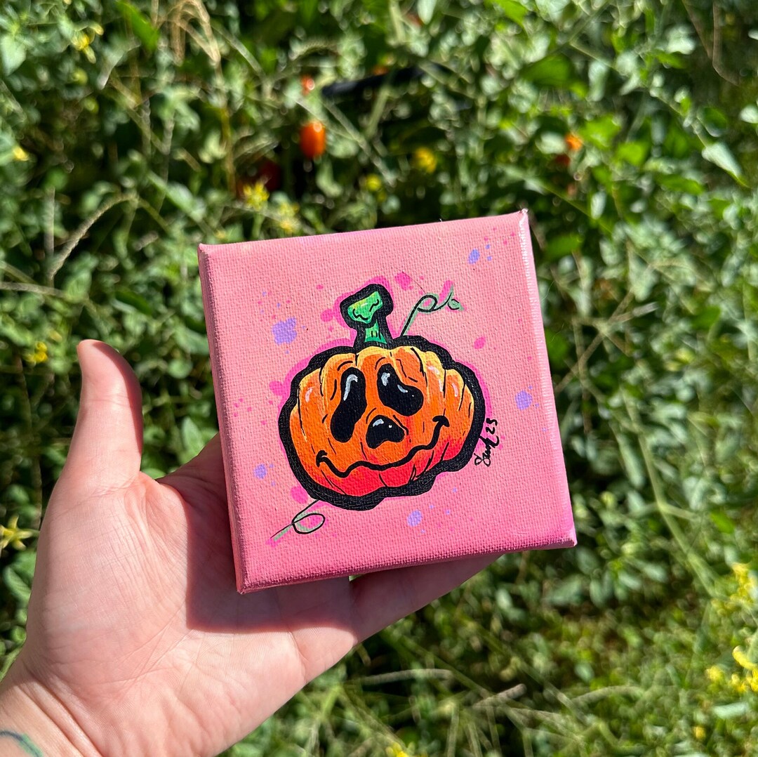 Trippy Pumpkin Paining - Etsy