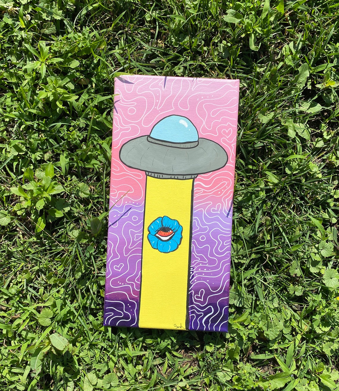 Trippy Ufo Painting - Etsy