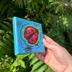 Sparkly Lady Bug Painting - Etsy