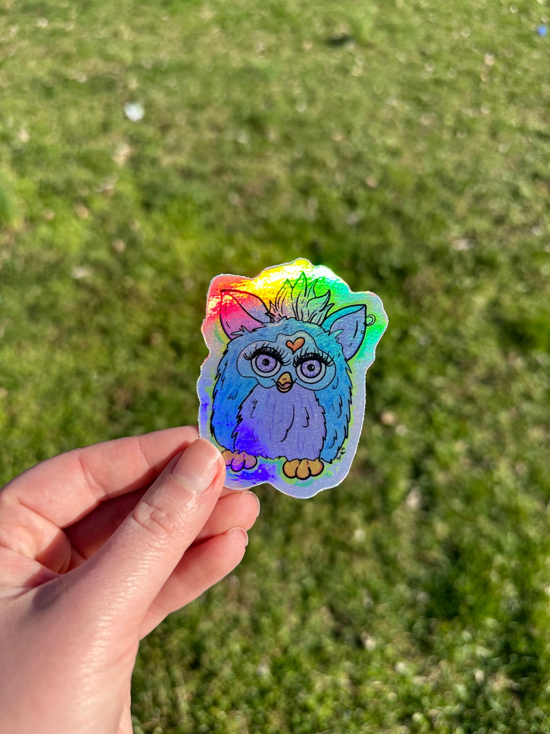 2.5” Holographic Furby Sticker - Etsy