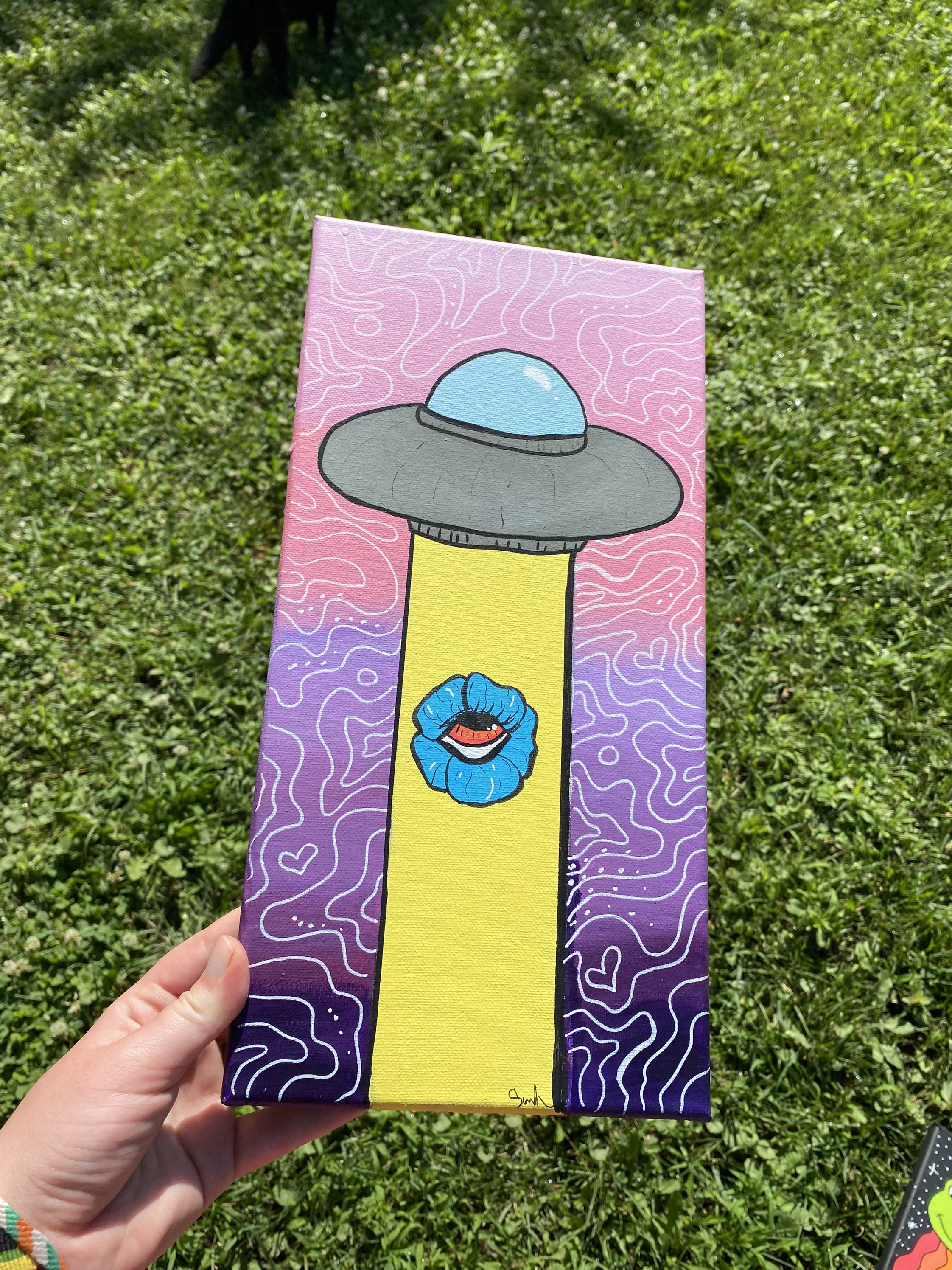 Trippy Ufo Painting | Etsy
