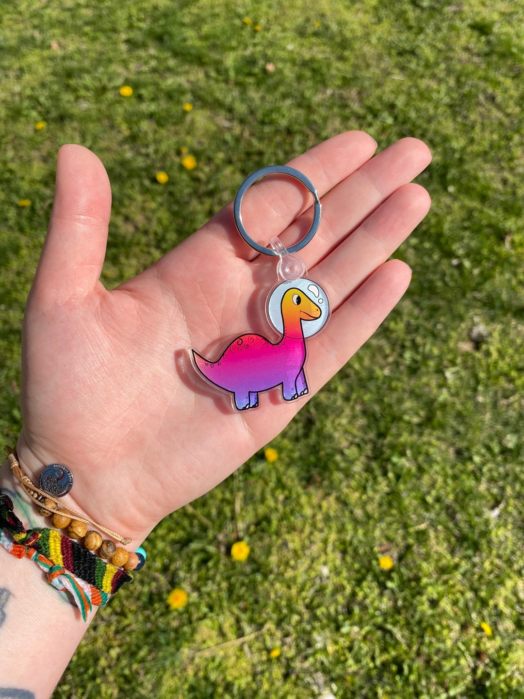Astronaut Dino Keychain - Etsy