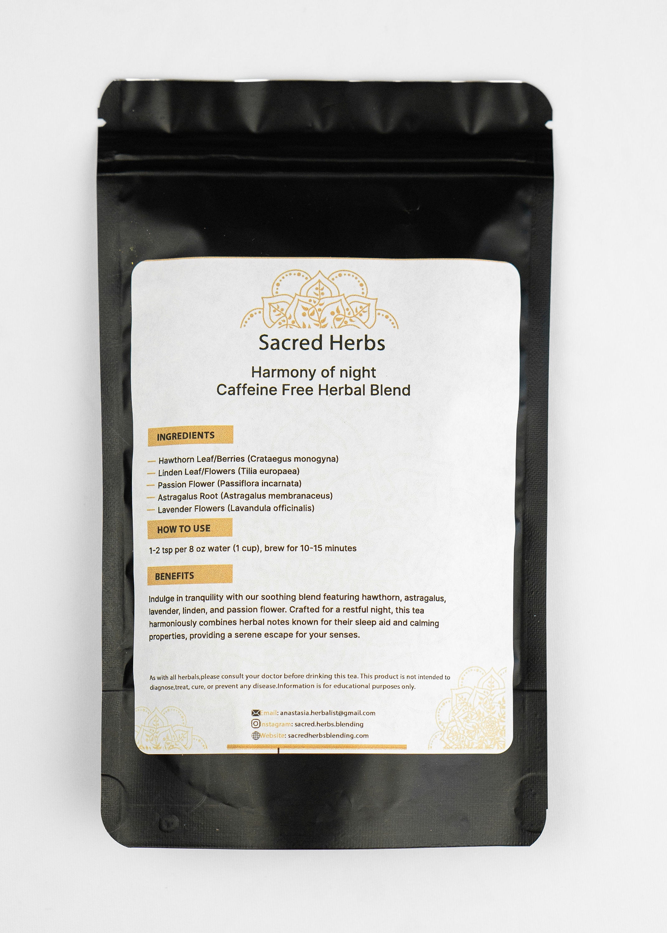 Harmony of Night Blend, Bedtime Tea, Wellness Tea, Passion Flower Tea ...