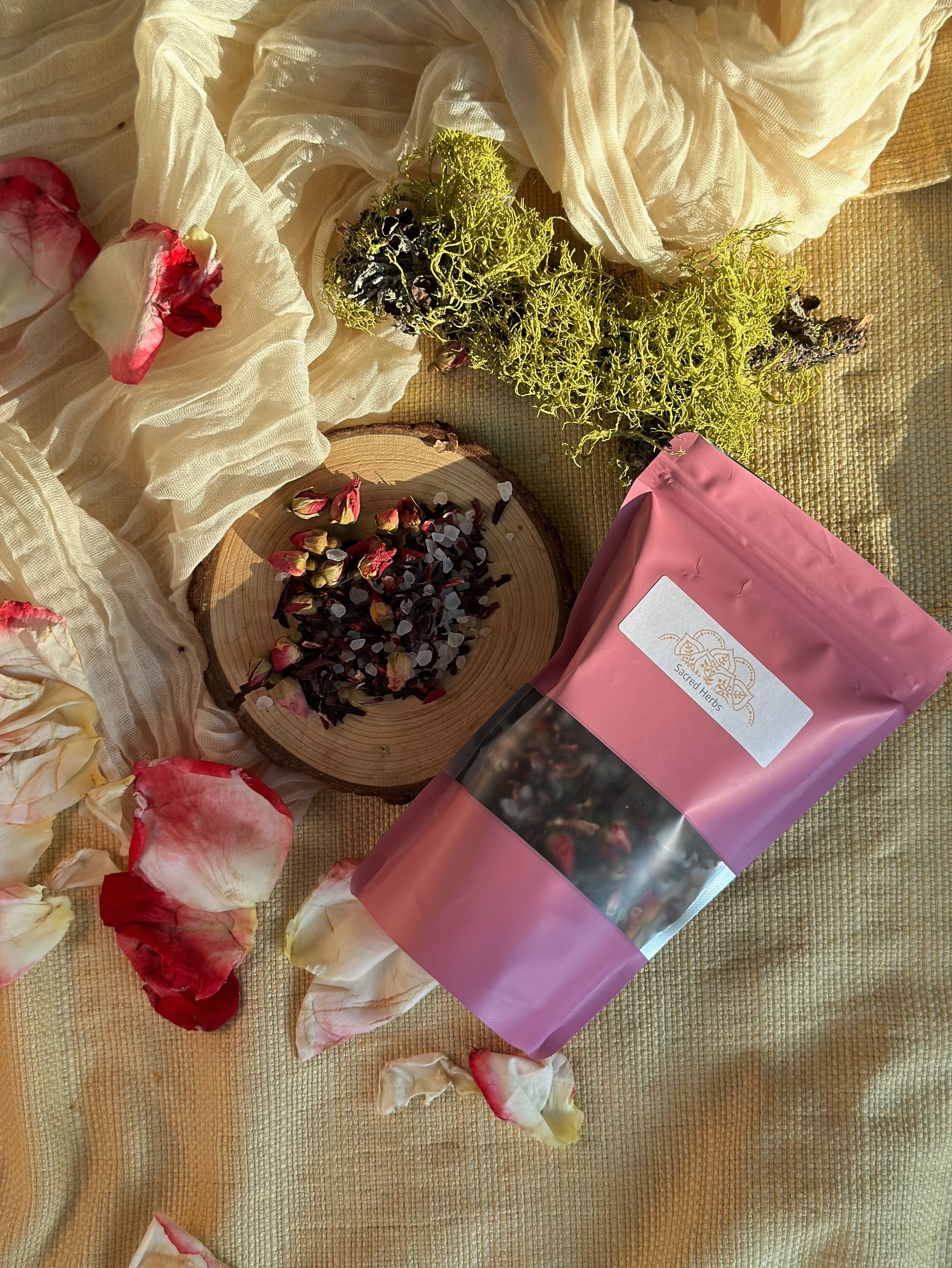 Hibiscus Rose Flower Bath Tea: Himalayan Salt Aromatherapy Soak - Etsy