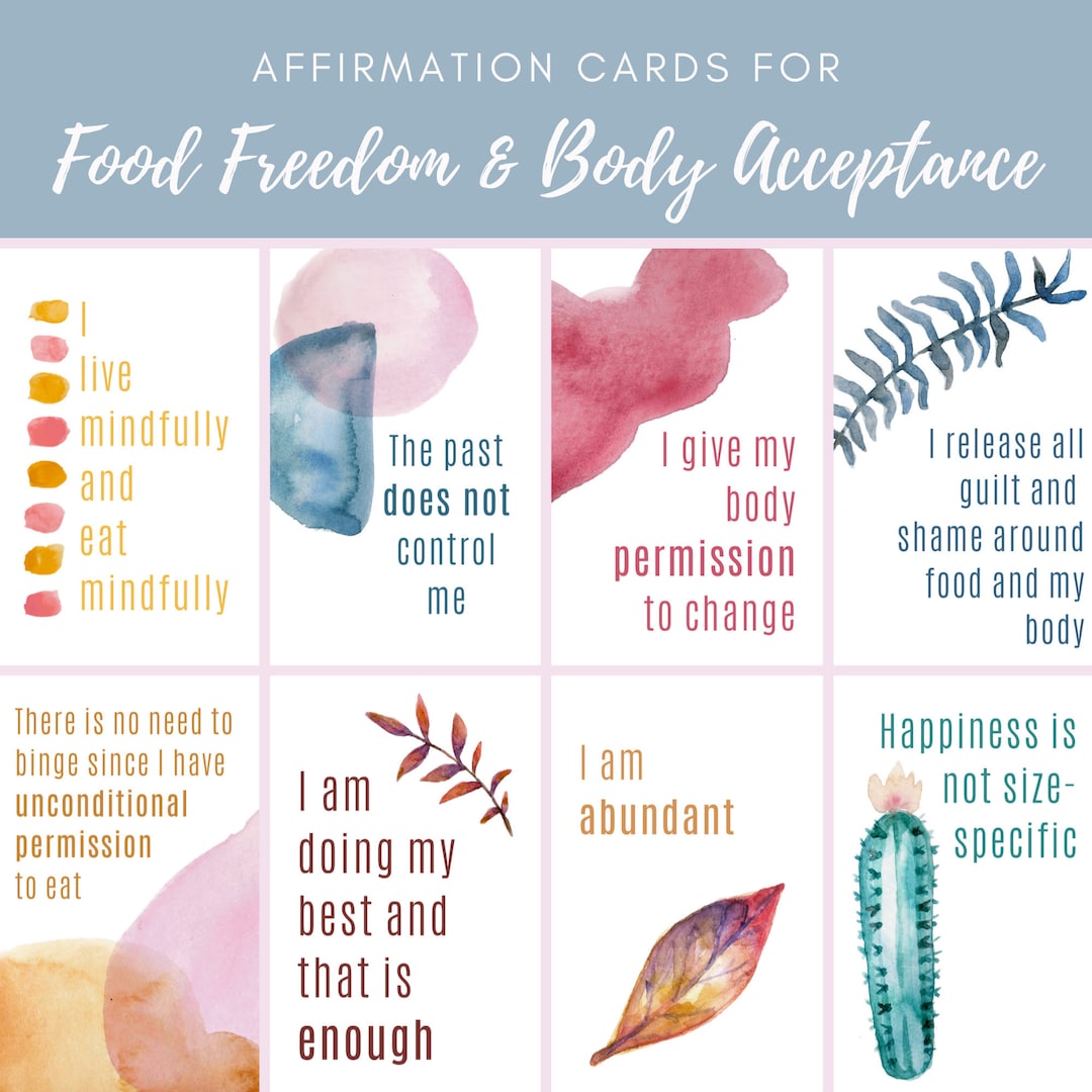 Printable Affirmations for Food Freedom, Body Acceptance, Eating ...