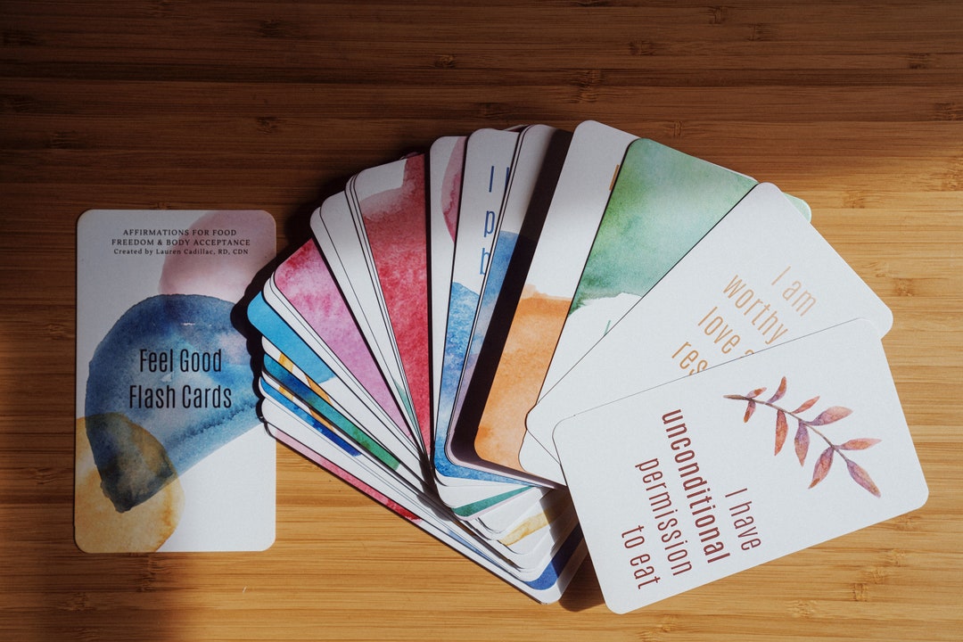 Feel Good Flash Cards (V4081901400) - Affirmation Cards for Food ...