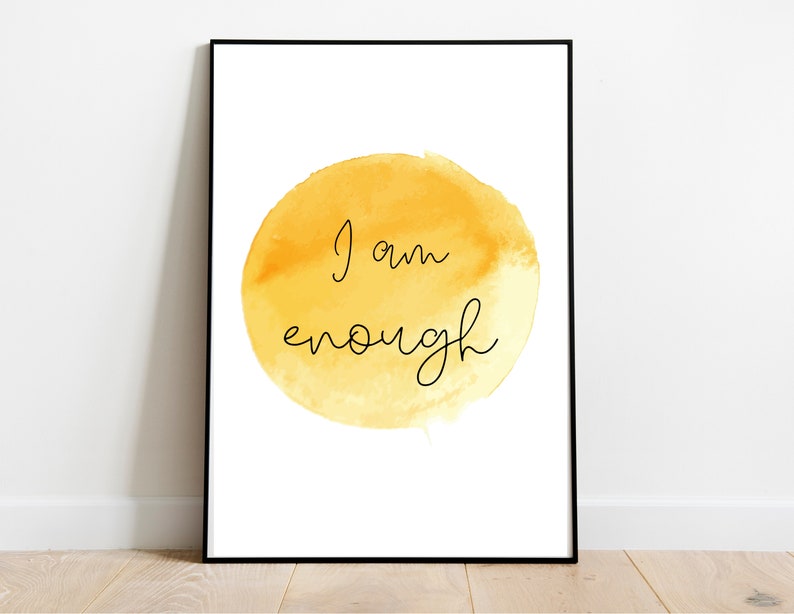 I Am Enough Wall Hanging Inspirational Quotes for Office or Home Decor ...